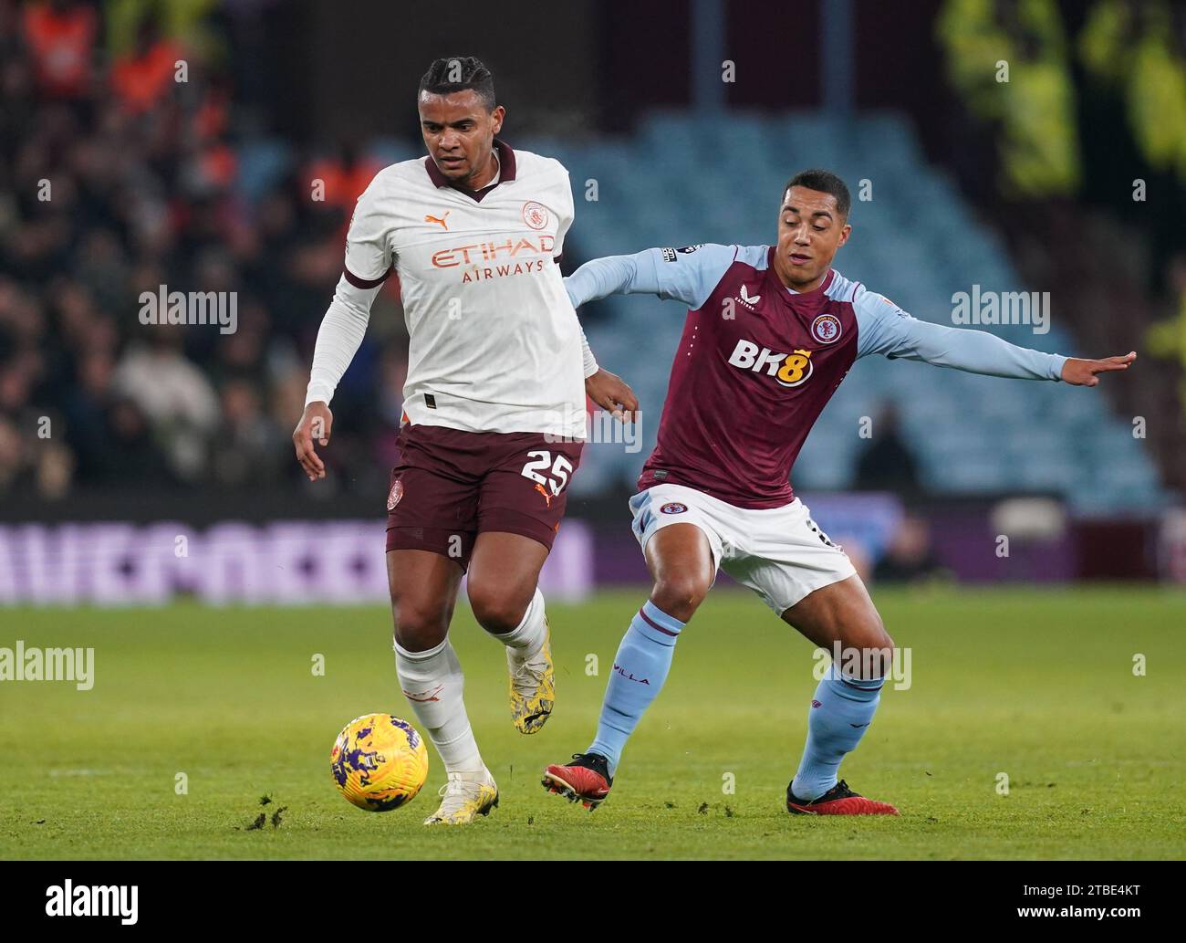 Manchester Citys Manuel Akanji Left And Aston Villas Youri