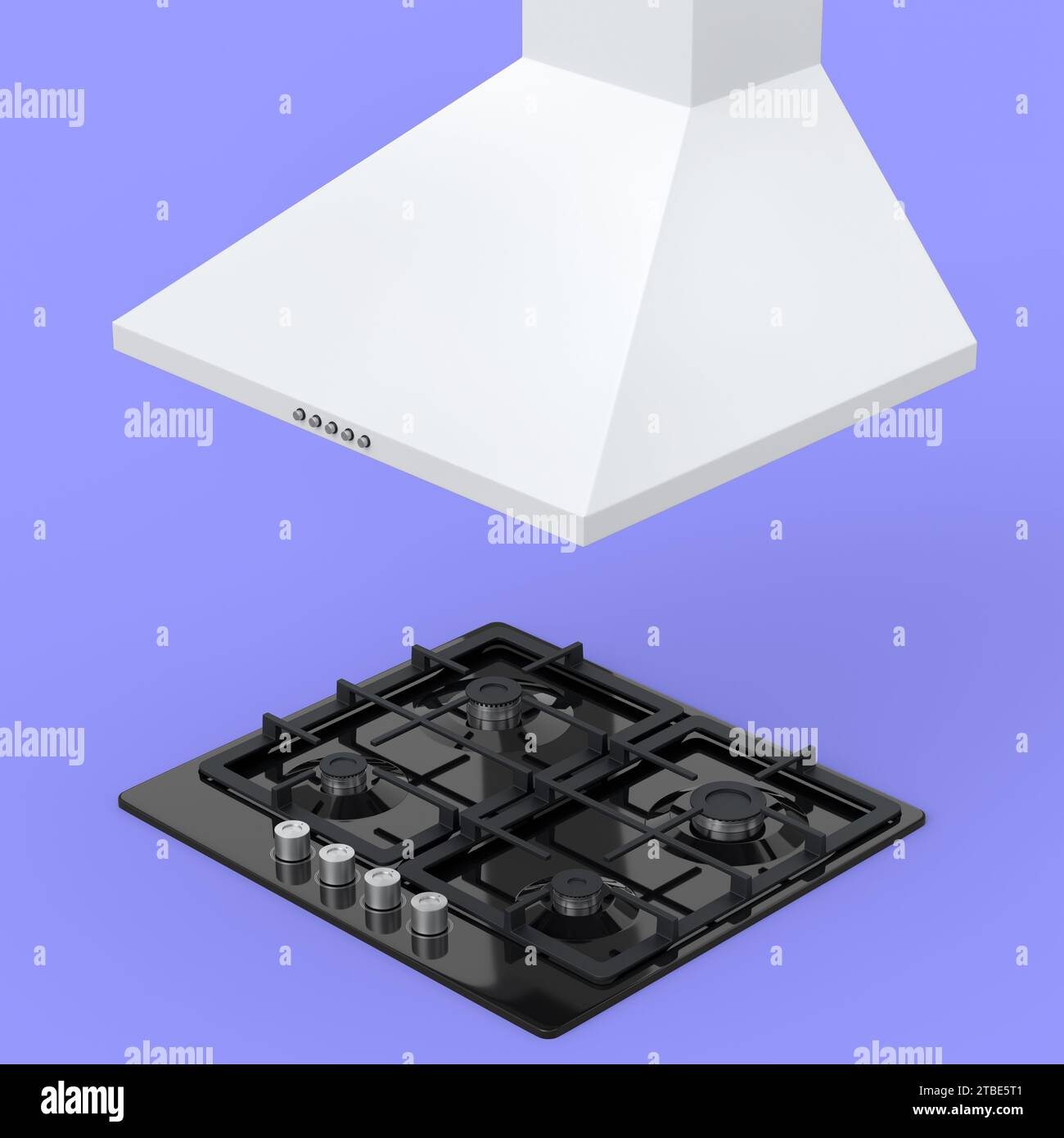 Set of kitchen utensil, stewpot, frying pan and chrome cookware hanging ...