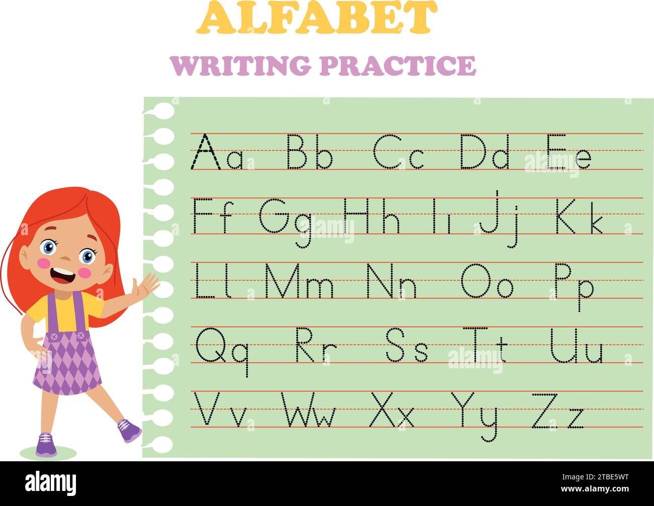 Tracing worksheet vector vectors Cut Out Stock Images & Pictures - Alamy