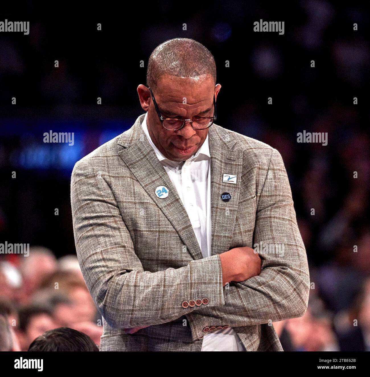 North Carolina Tar Heels head coach Hubert Davis during the Jimmy V ...