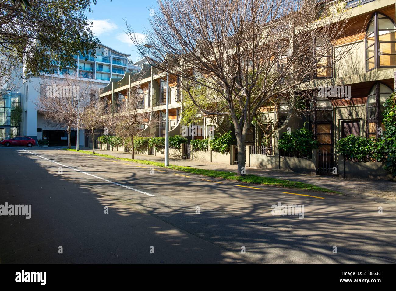 Automotive backplate or background urban residential street showing ...