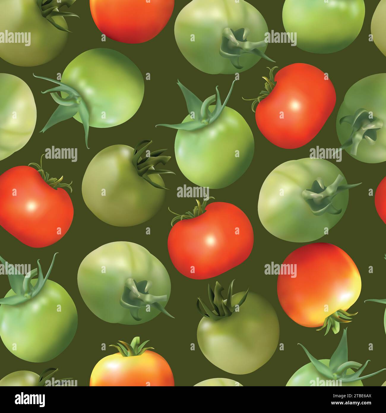 Red orange green tomatoes Stock Vector Images - Alamy
