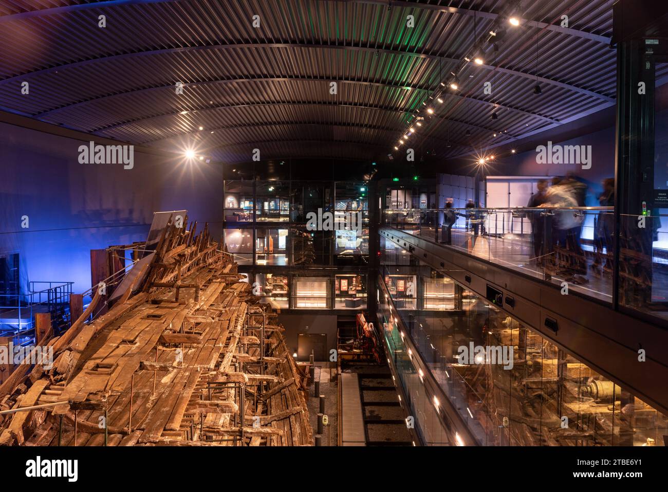 Interior of the Mary Rose museum in Portsmouth's historic dockyard ...