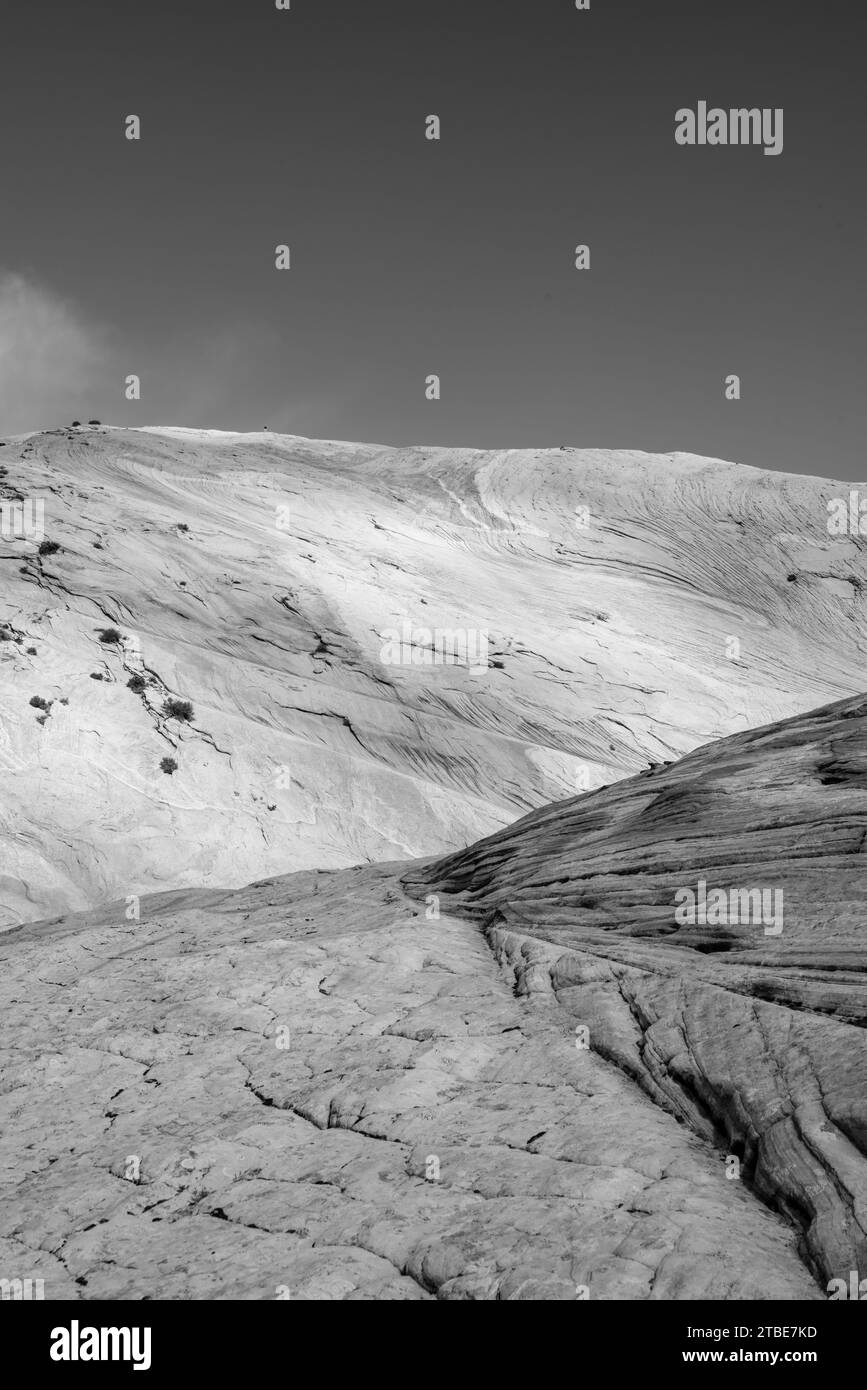 Photograph of the Yellow Rock area, a sandstone hill that's mostly ...