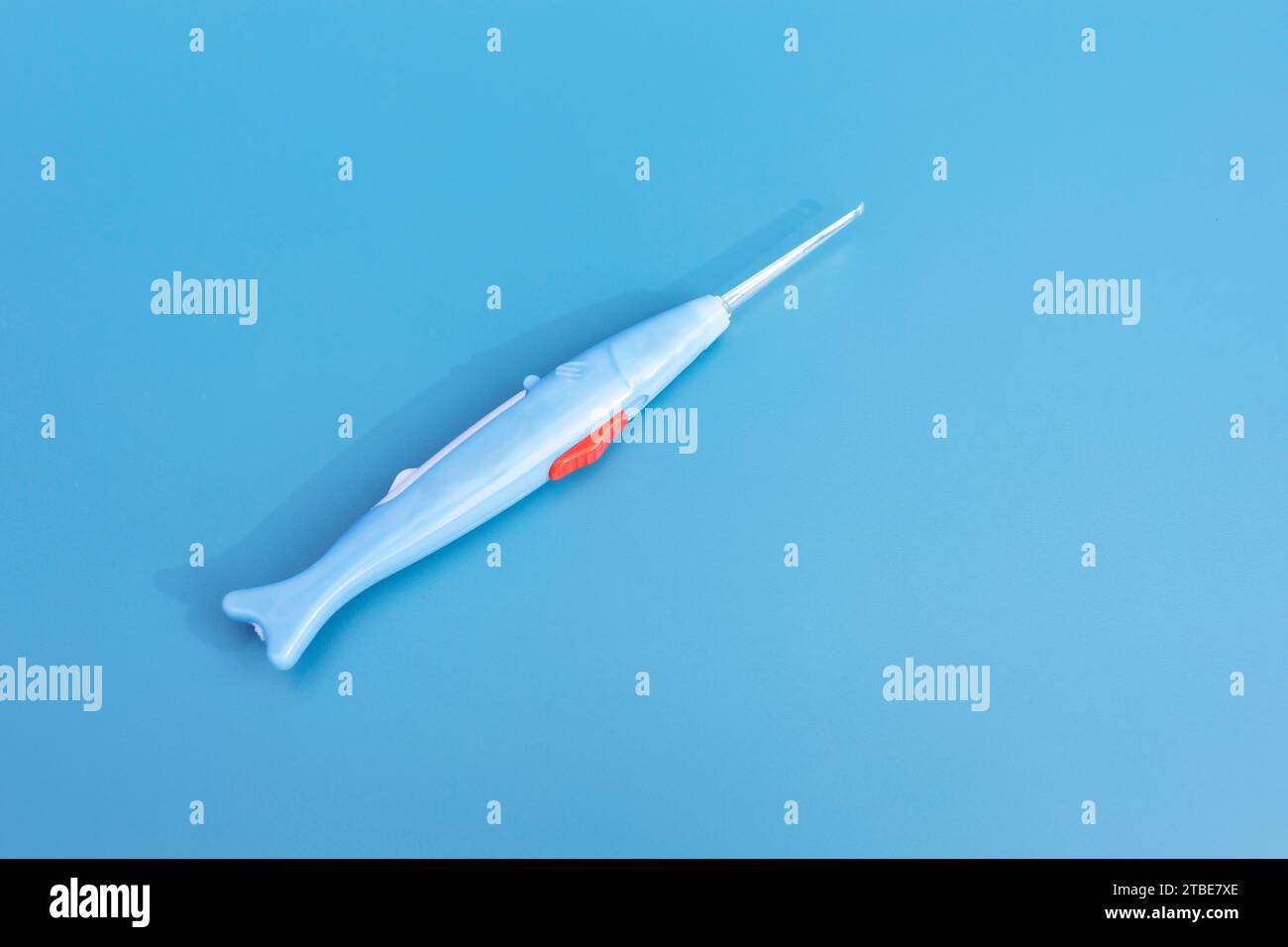 Mockup Flatly Ear Wax Removal Stick with Light Or Curette on Blue ...