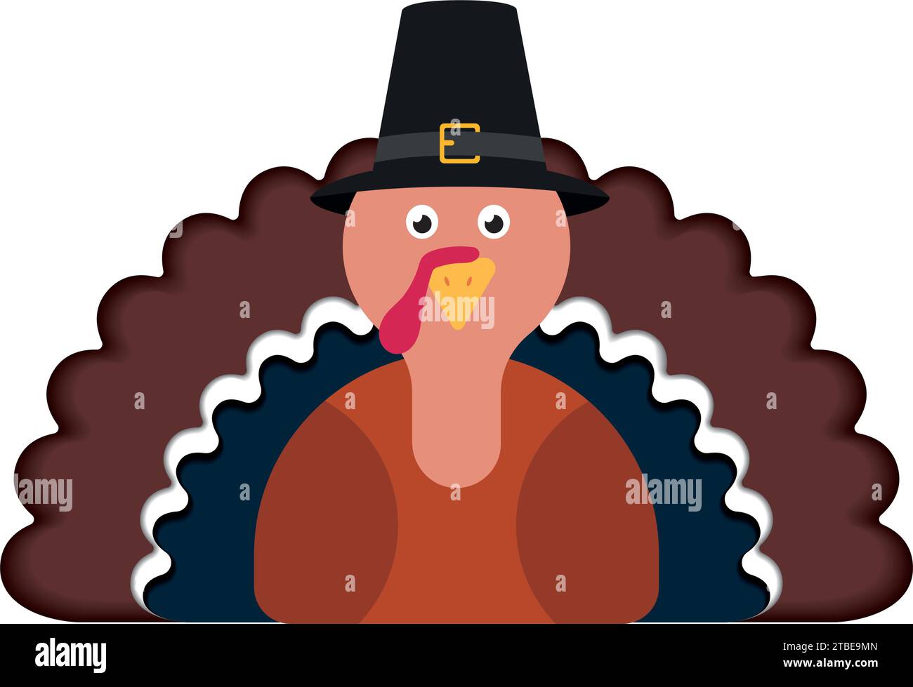 Cartoon thanksgiving turkey pilgrim Stock Vector Images - Alamy