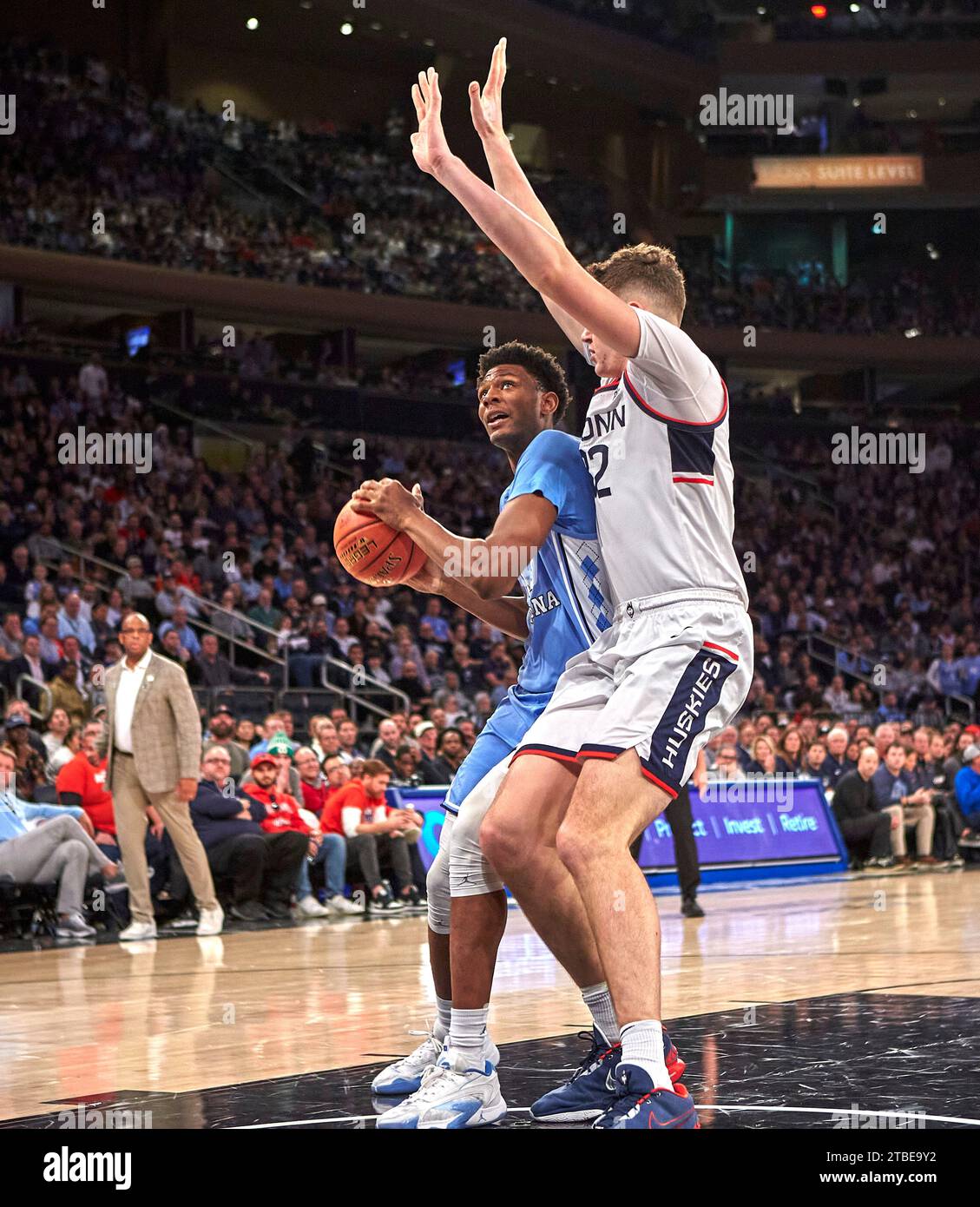 in the first half during the Jimmy V Classic at Madison Square Garden ...