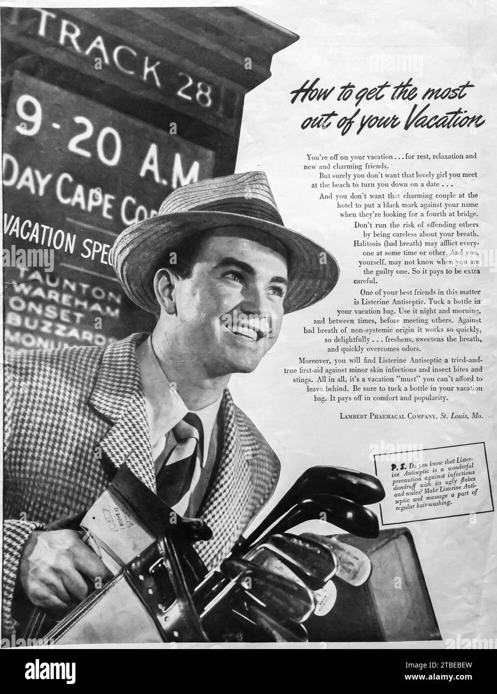 1940s men ads Black and White Stock Photos & Images - Alamy