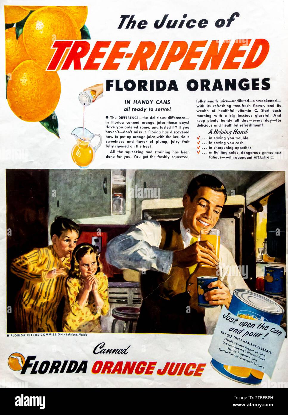 Florida orange juice advert hi-res stock photography and images - Alamy