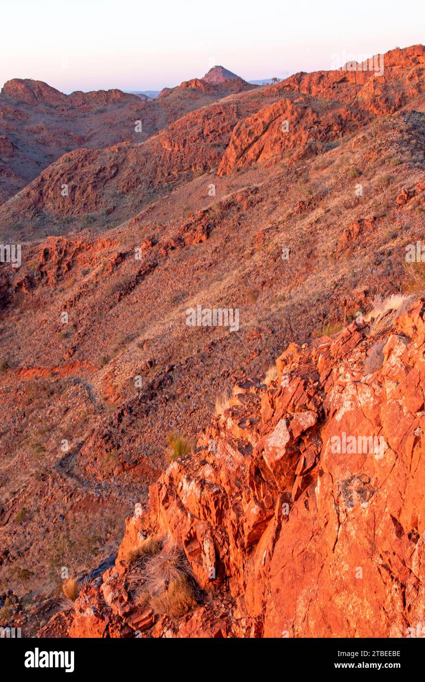 The mountains of Arkaroola Wilderness Sanctuary at sunrise Stock Photo ...