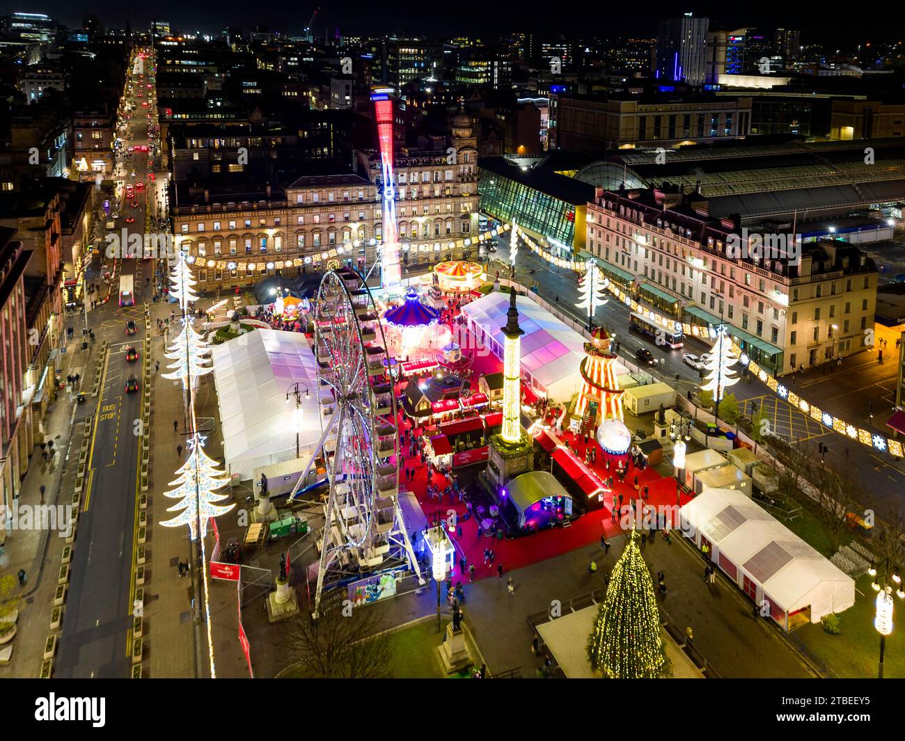 George square glasgow aerial hi-res stock photography and images - Alamy