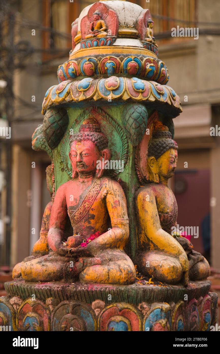 Nepal, Kathmandu, Buddha statues, street scene Stock Photo - Alamy