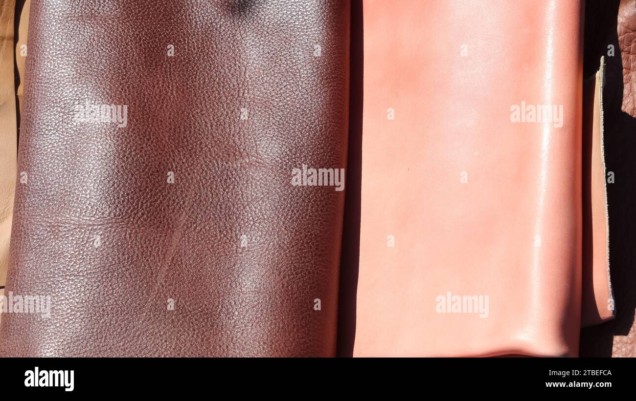 Surface texture of old crumpled leather Stock Photo - Alamy