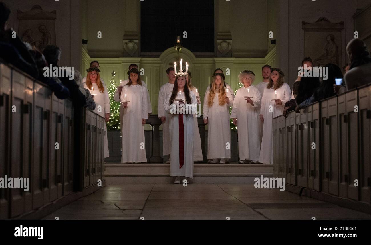 London, UK. December 6, 2023: London Nordic Choir perform their annual ...