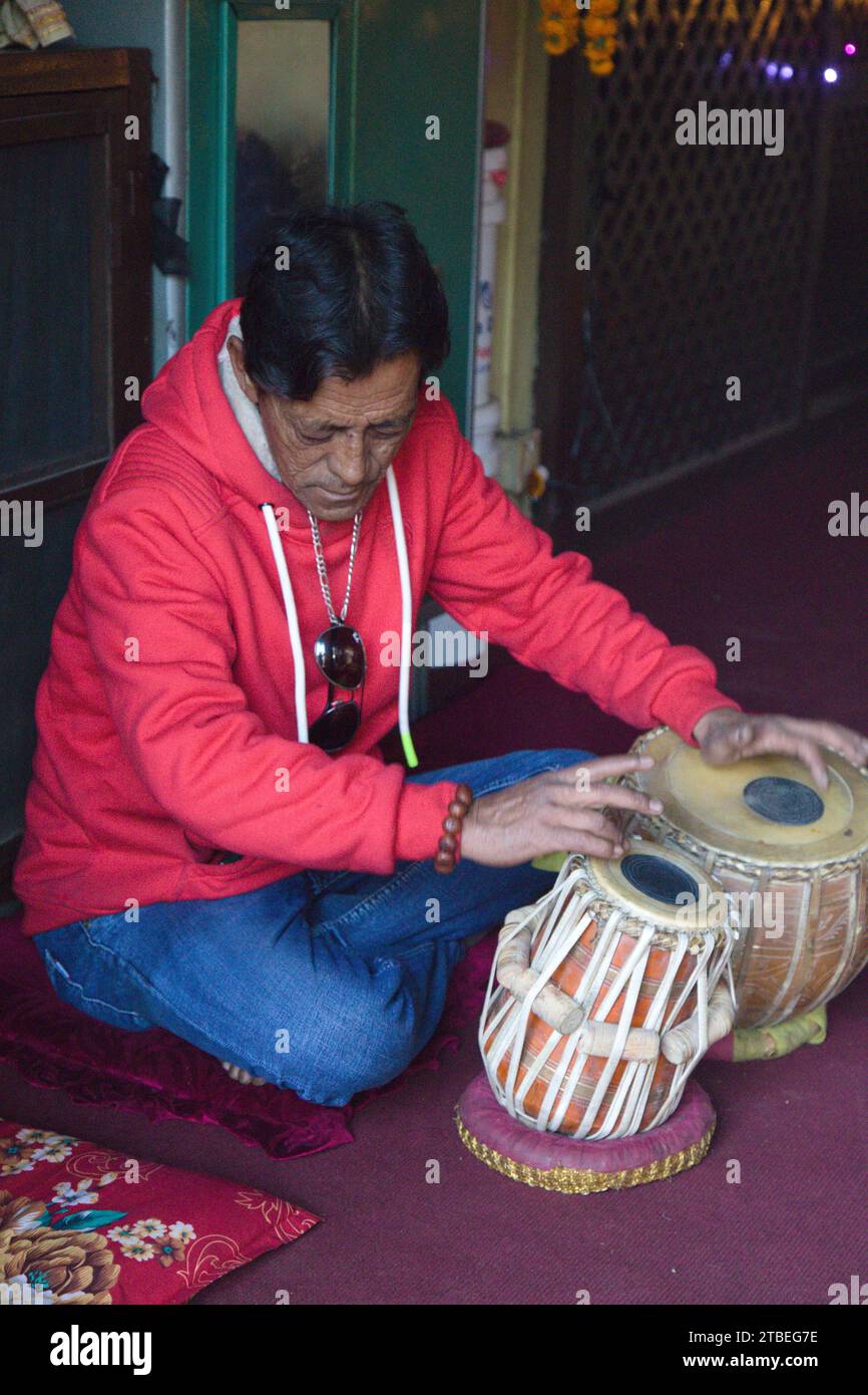 Nepal, Kathmandu, musician, tabla player, people Stock Photo - Alamy