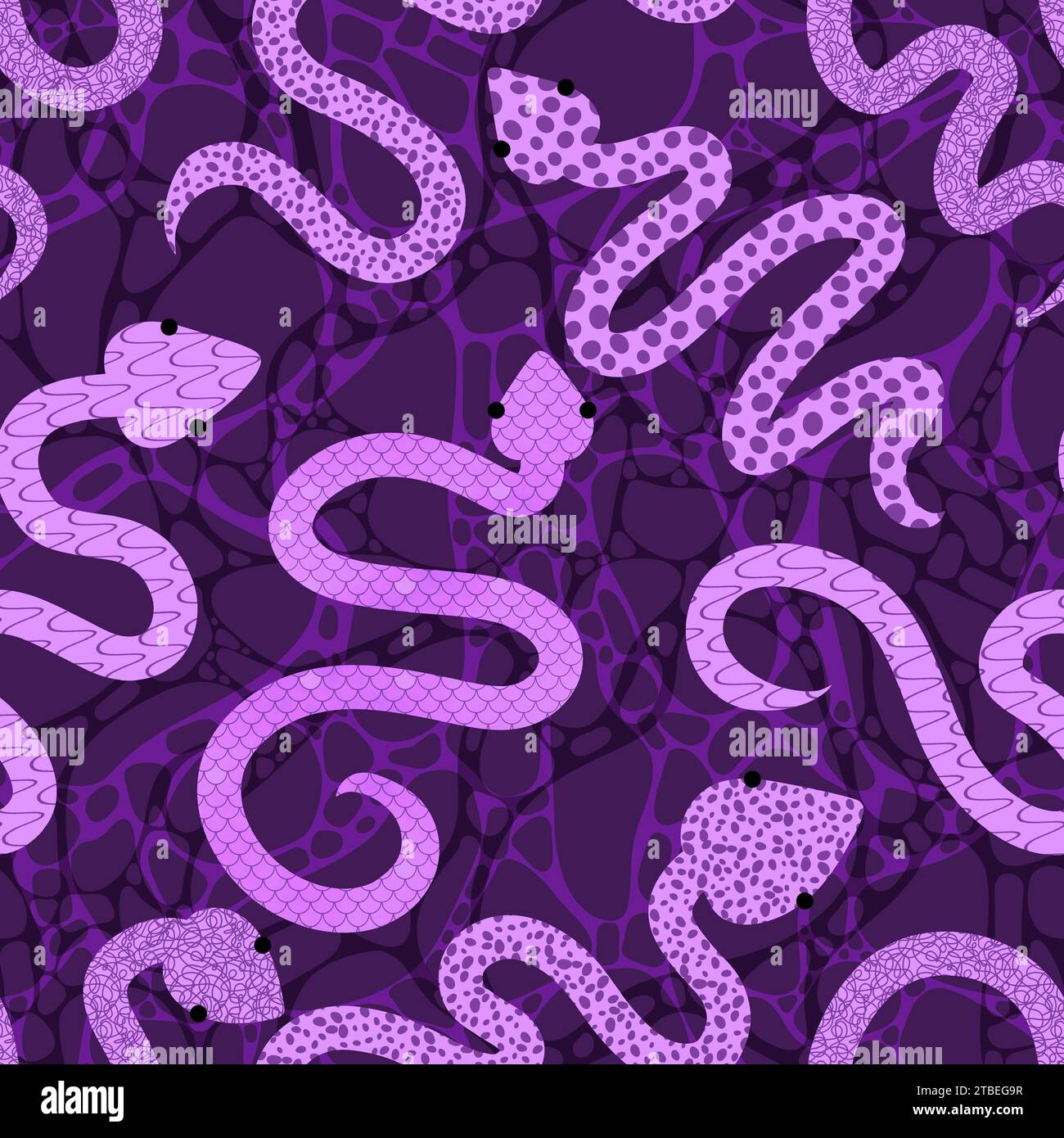 Cartoon animals seamless snake pattern for wrapping paper and fabrics ...