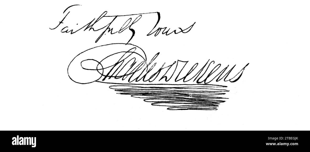 1845 c. , London , GREAT BRITAIN : The british writer CHARLES DICKENS ...