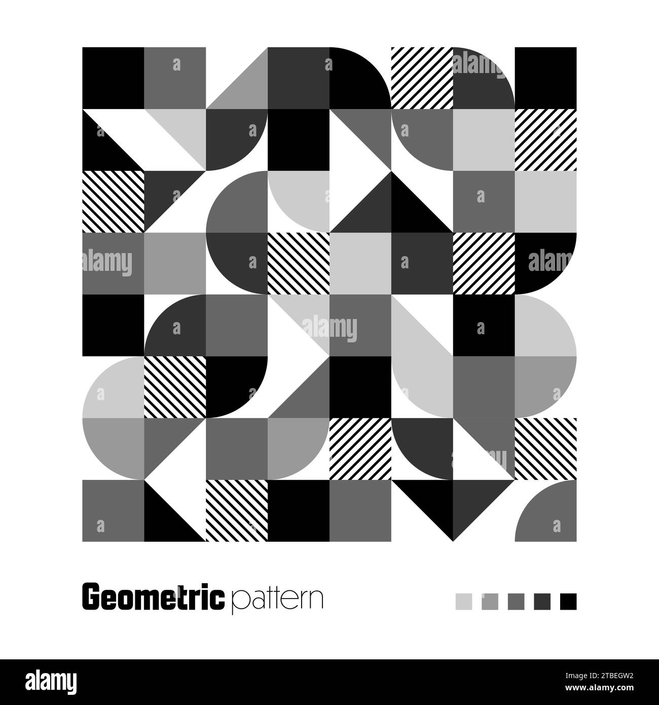 Geometric trendy pattern, Bauhaus style. Modern background with simple elements. Retro texture ...