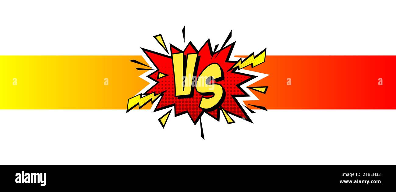 Cartoon comic background. Vs, fight versus. Comics book colorful ...
