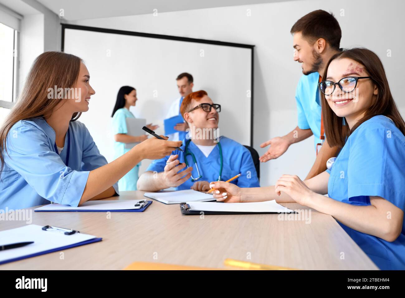 Group of medical students at lecture Stock Photo - Alamy