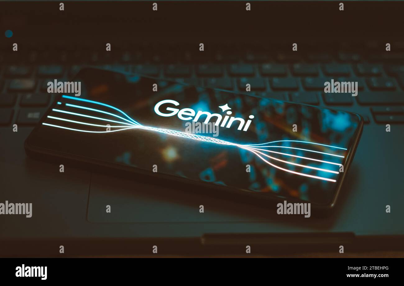 Brazil. 06th Dec, 2023. In this photo illustration, the Google Gemini ...