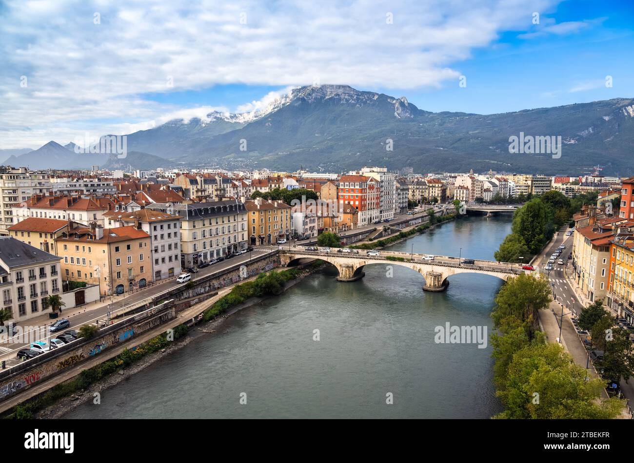 Grenoble, France - October 1, 2023: Grenoble is the capital of the ...