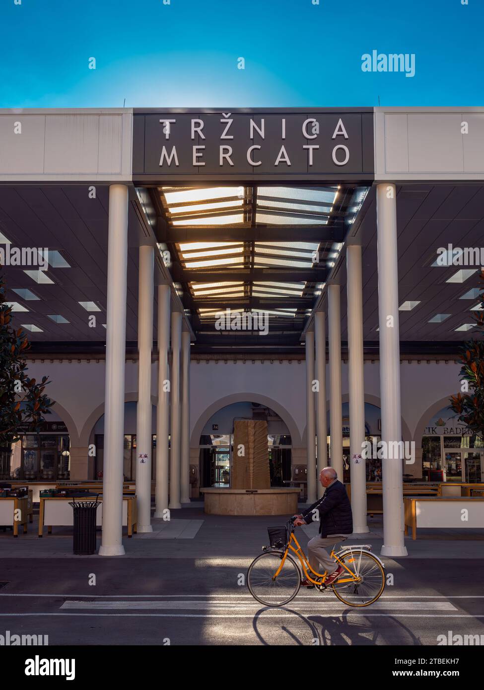 Koper, Slovenia - November 8, 2023: The Koper city market is located in ...