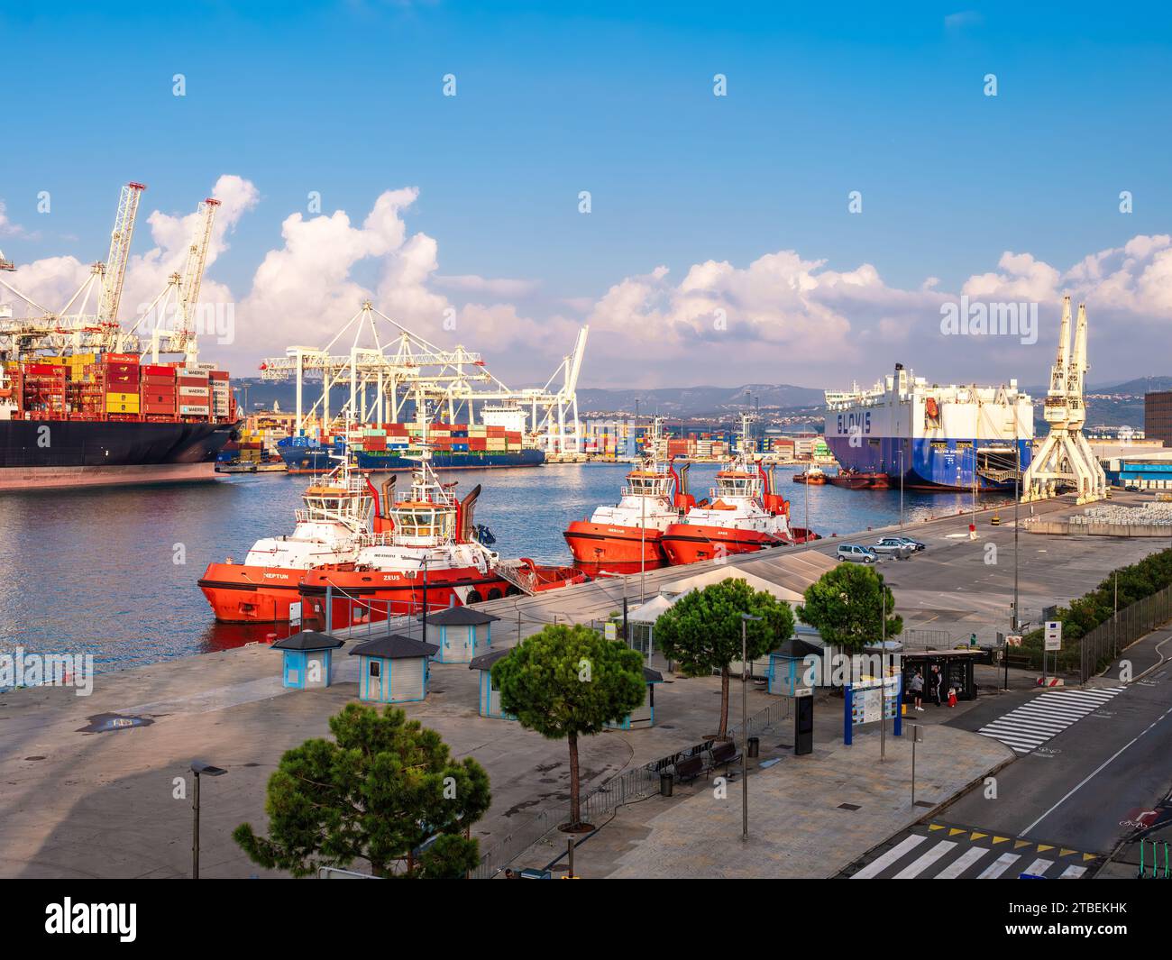 Koper, Slovenia - November 11, 2023: The Port of Koper - the international seaport of Koper in ...