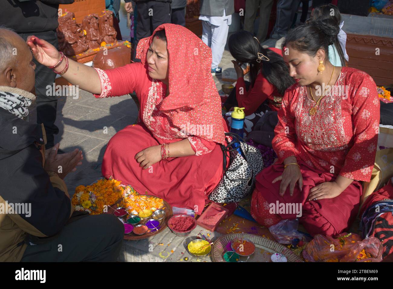 Nepal, Kathmandu, Tihar Festival, people, ceremony Stock Photo - Alamy