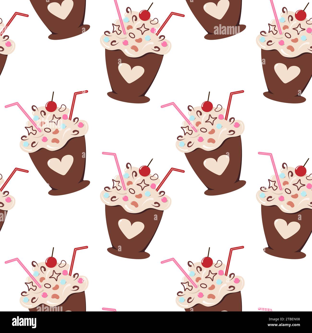 Banner sweet cakes pattern Stock Vector Images - Alamy