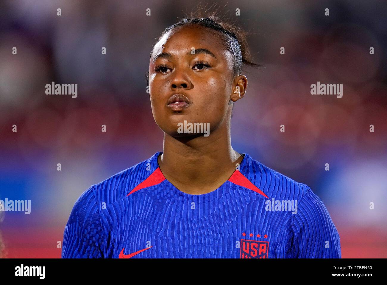 United States' Jaedyn Shaw looks on prior to a women's international ...