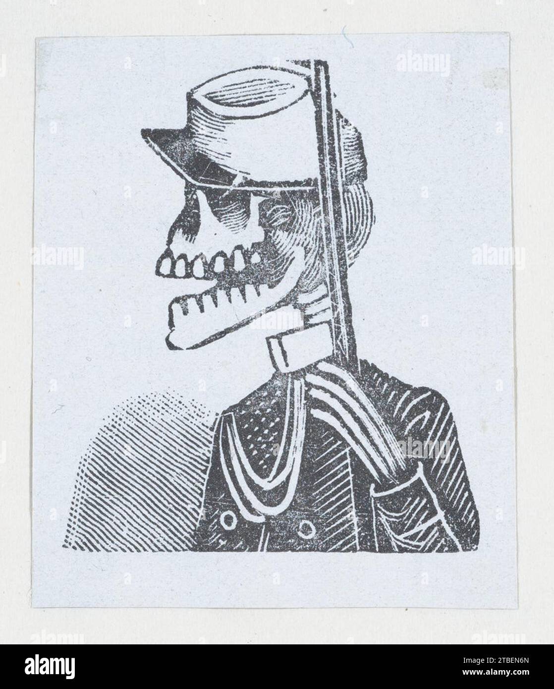 Male skeleton wearing military dress (vignette for the feast of the ...