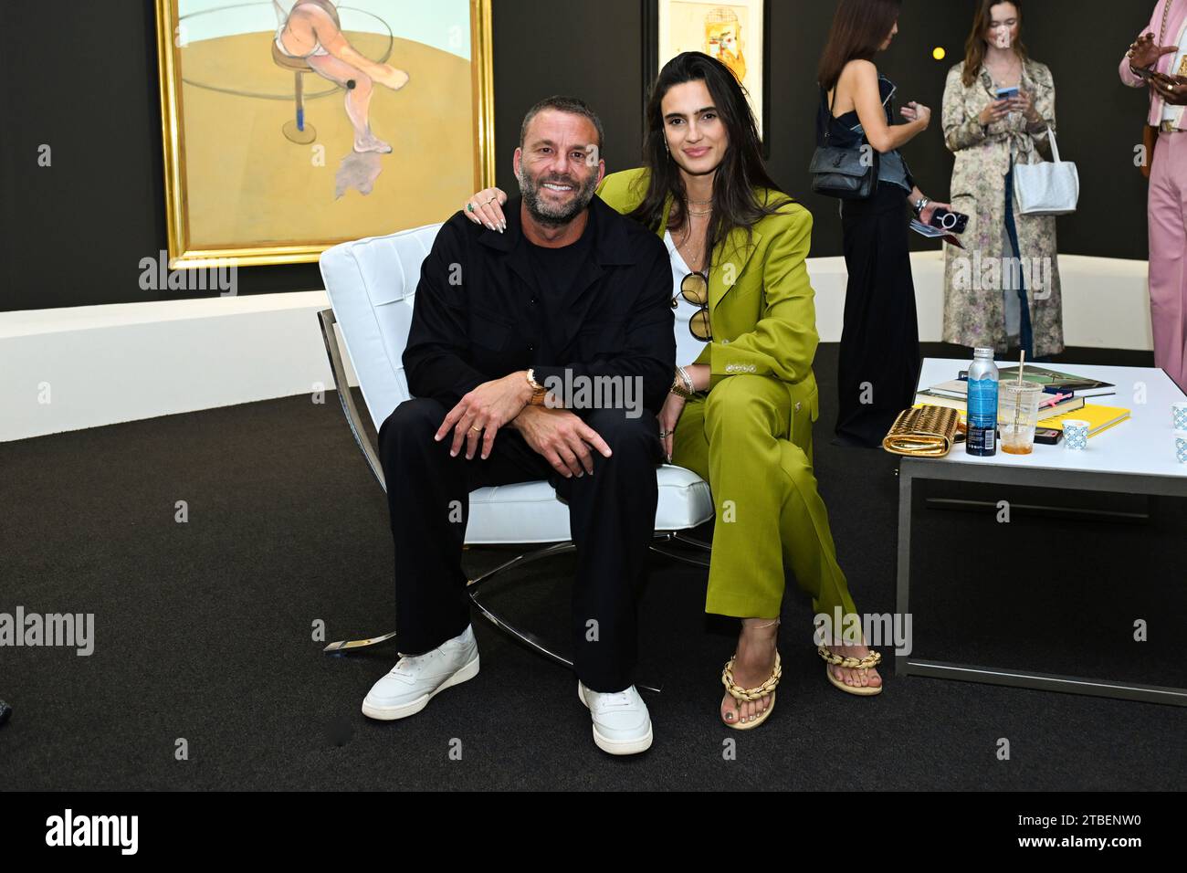 David Grutman, left, and Isabela Grutman attend the VIP preview day for ...