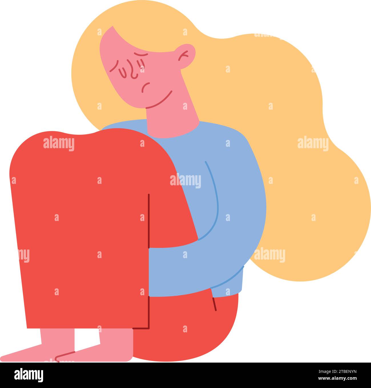 woman with depression vector isolated Stock Vector Image & Art - Alamy