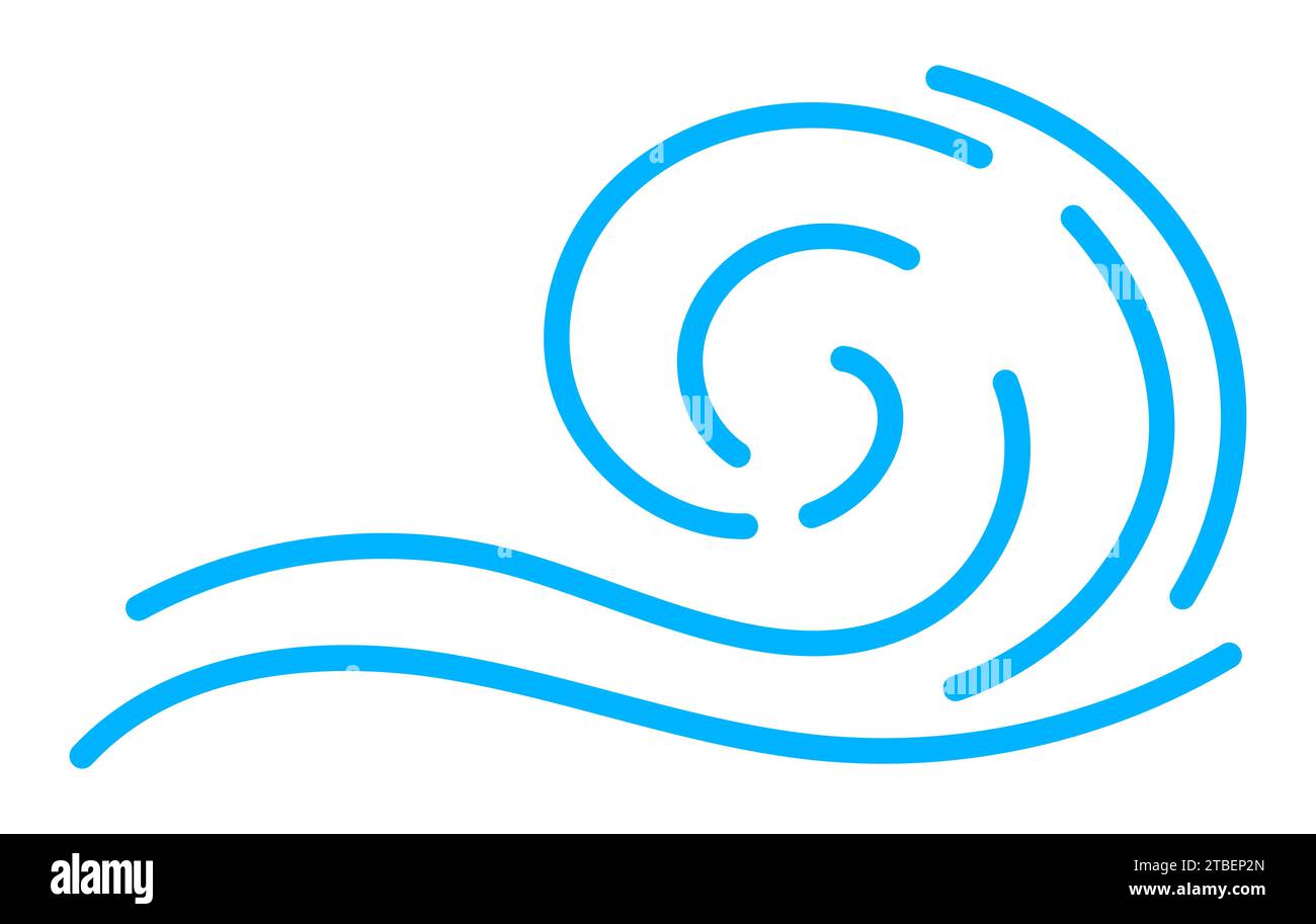 Wave line icon, sea and ocean ripple water in vector wavy curves. Water ...