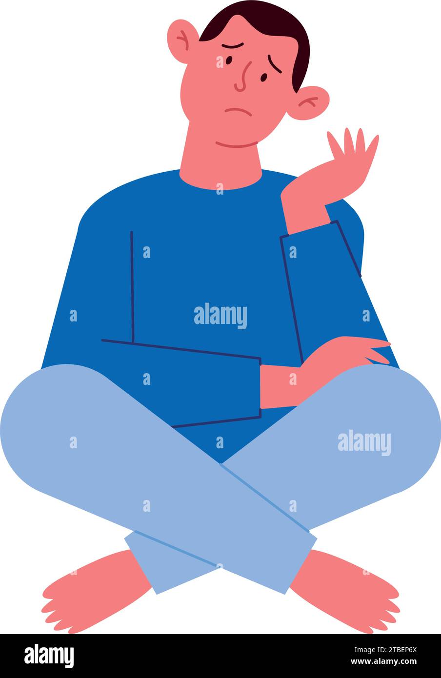 man with depression vector isolated Stock Vector Image & Art - Alamy