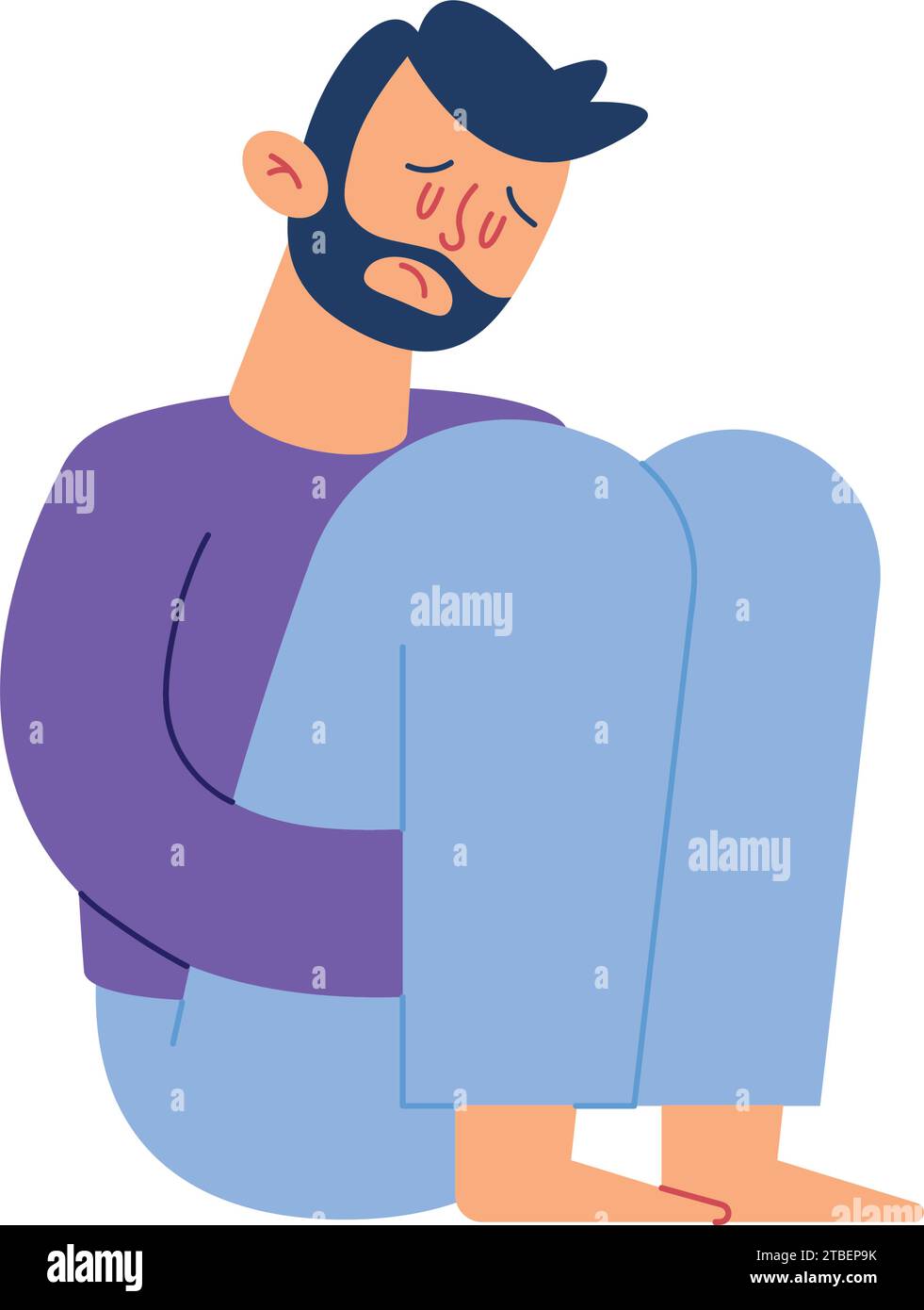 depression design of a man vector isolated Stock Vector Image & Art - Alamy