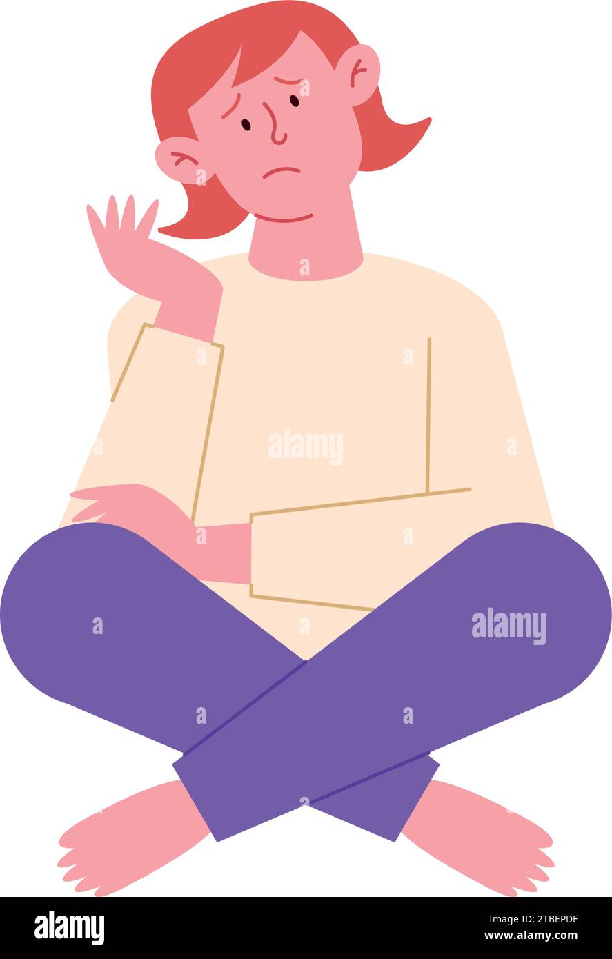 depression design of a woman vector isolated Stock Vector Image & Art ...