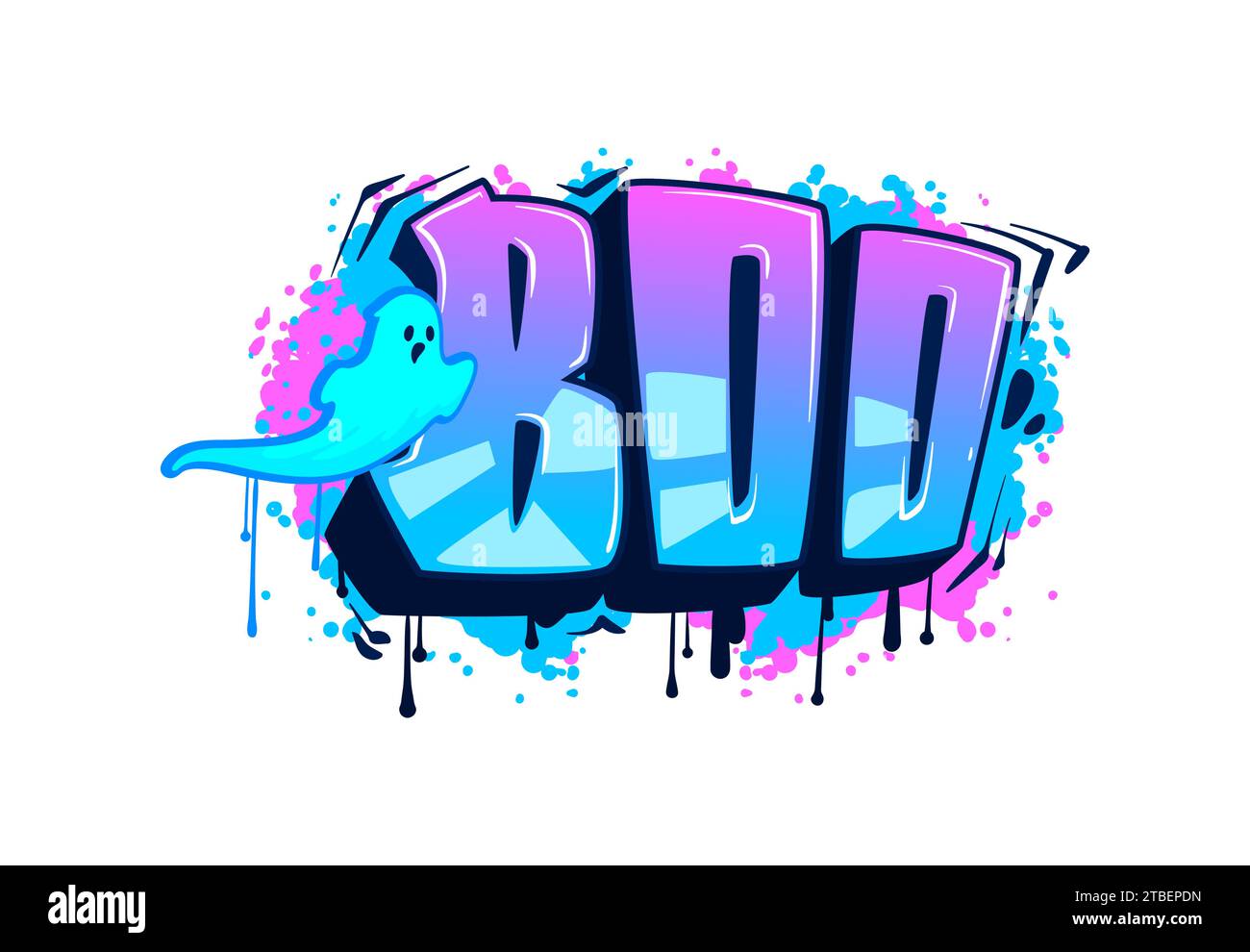 Boo lettering graffiti street art, urban style. Wall spray paint tag or ...