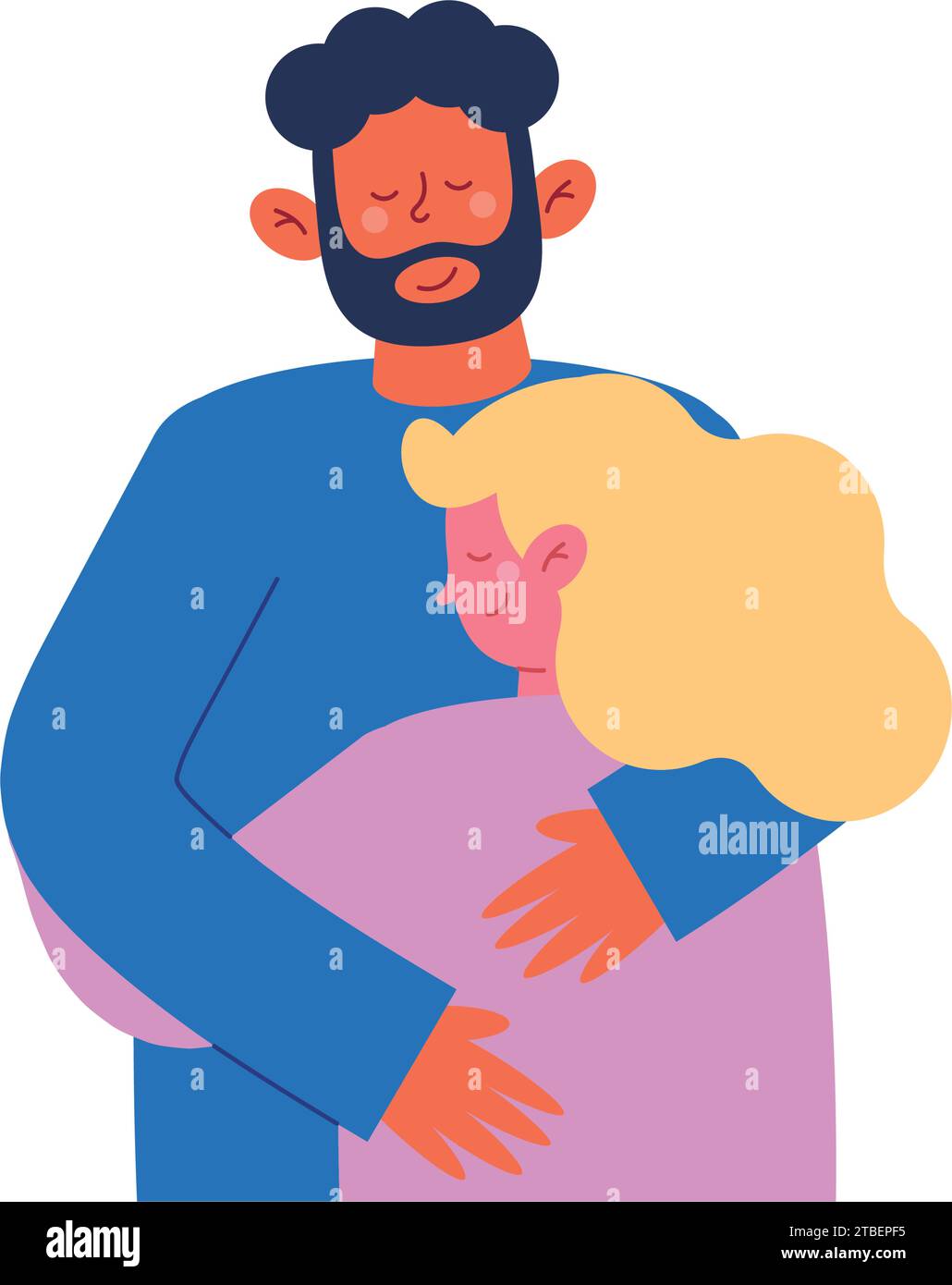 Illustration intimate couple hugging Cut Out Stock Images & Pictures ...