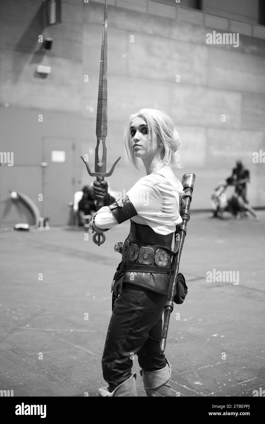 Cosplayer dressed attends the Madrid Cómic Pop Up Fair 2023 on November ...