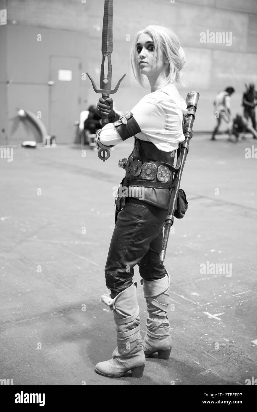Cosplayer dressed attends the Madrid Cómic Pop Up Fair 2023 on November ...