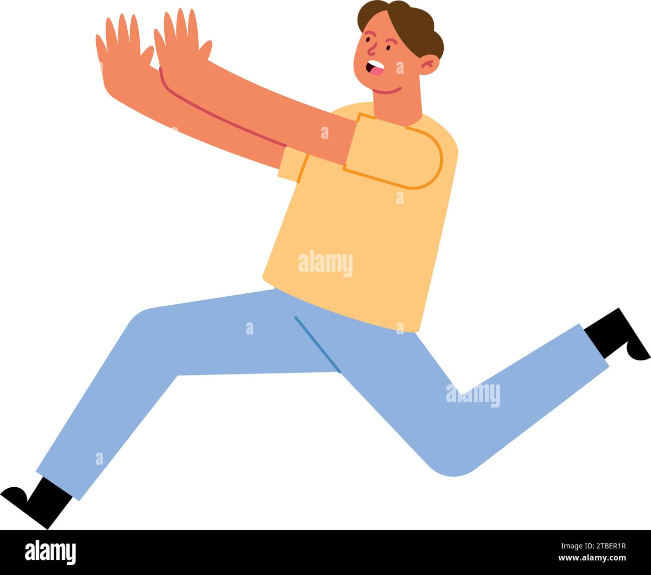 Running for shelter Cut Out Stock Images & Pictures - Alamy