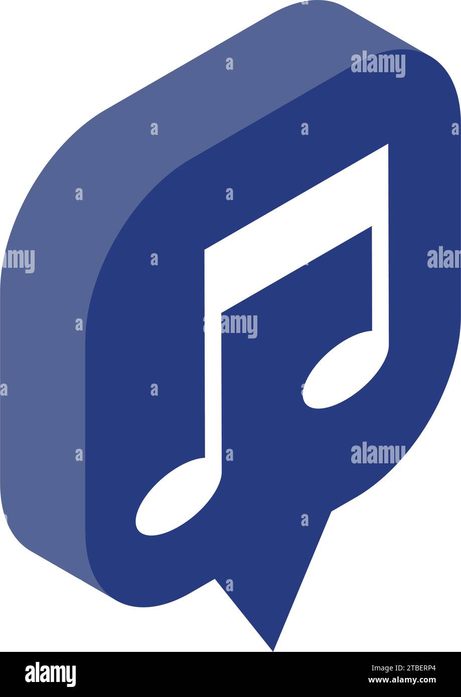 Isolated musical note on bubble chat icon Vector Stock Vector Image ...