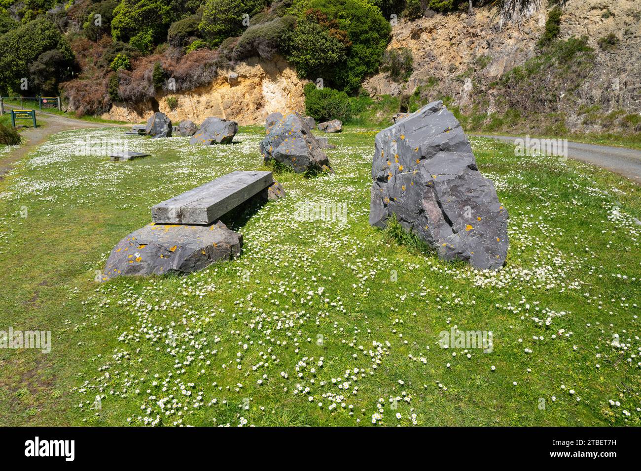 Road trip around the South Island of New Zealand. The headland of ...