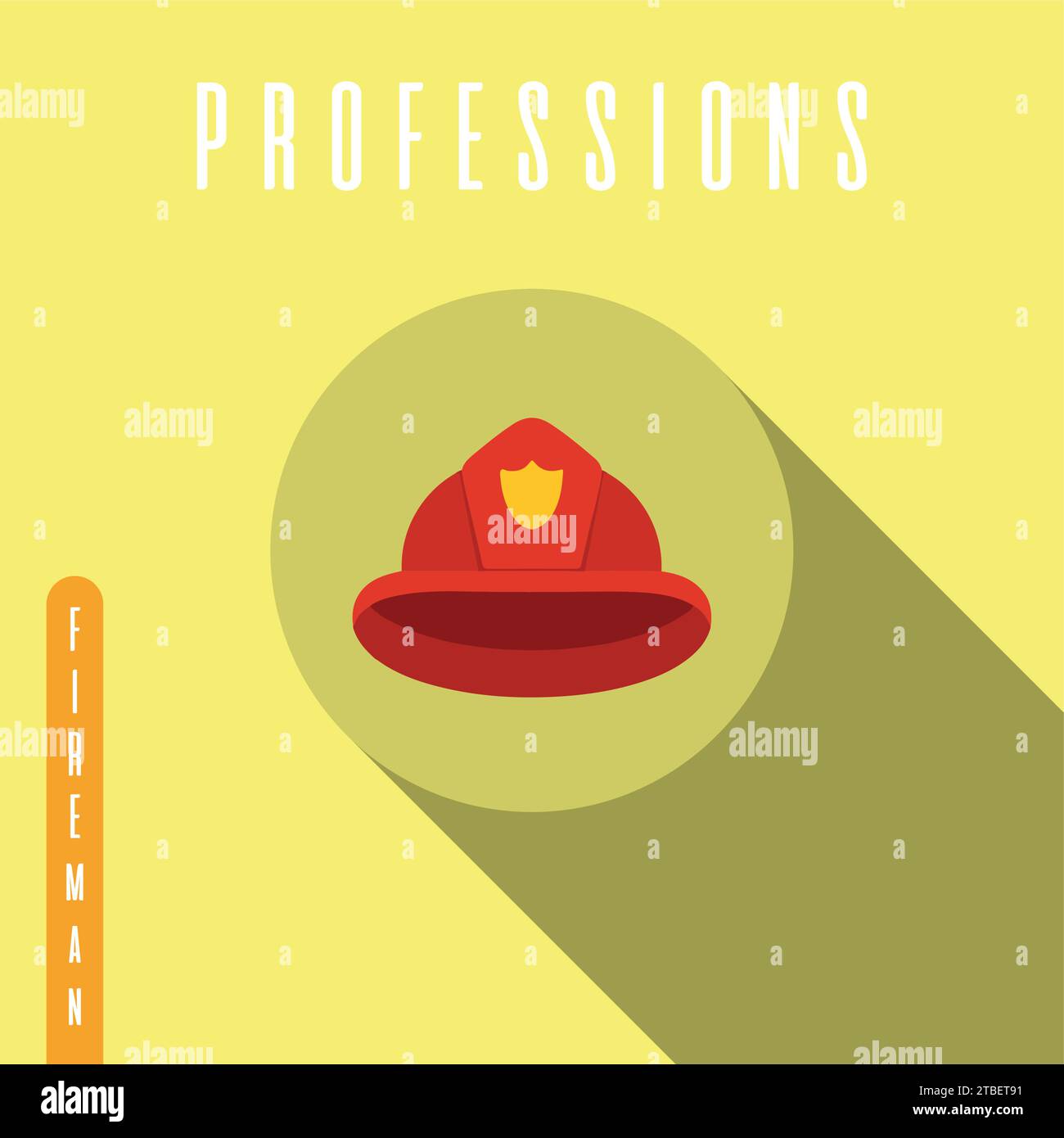 Isolated colored firefighter hat uniform icon Vector Stock Vector Image ...