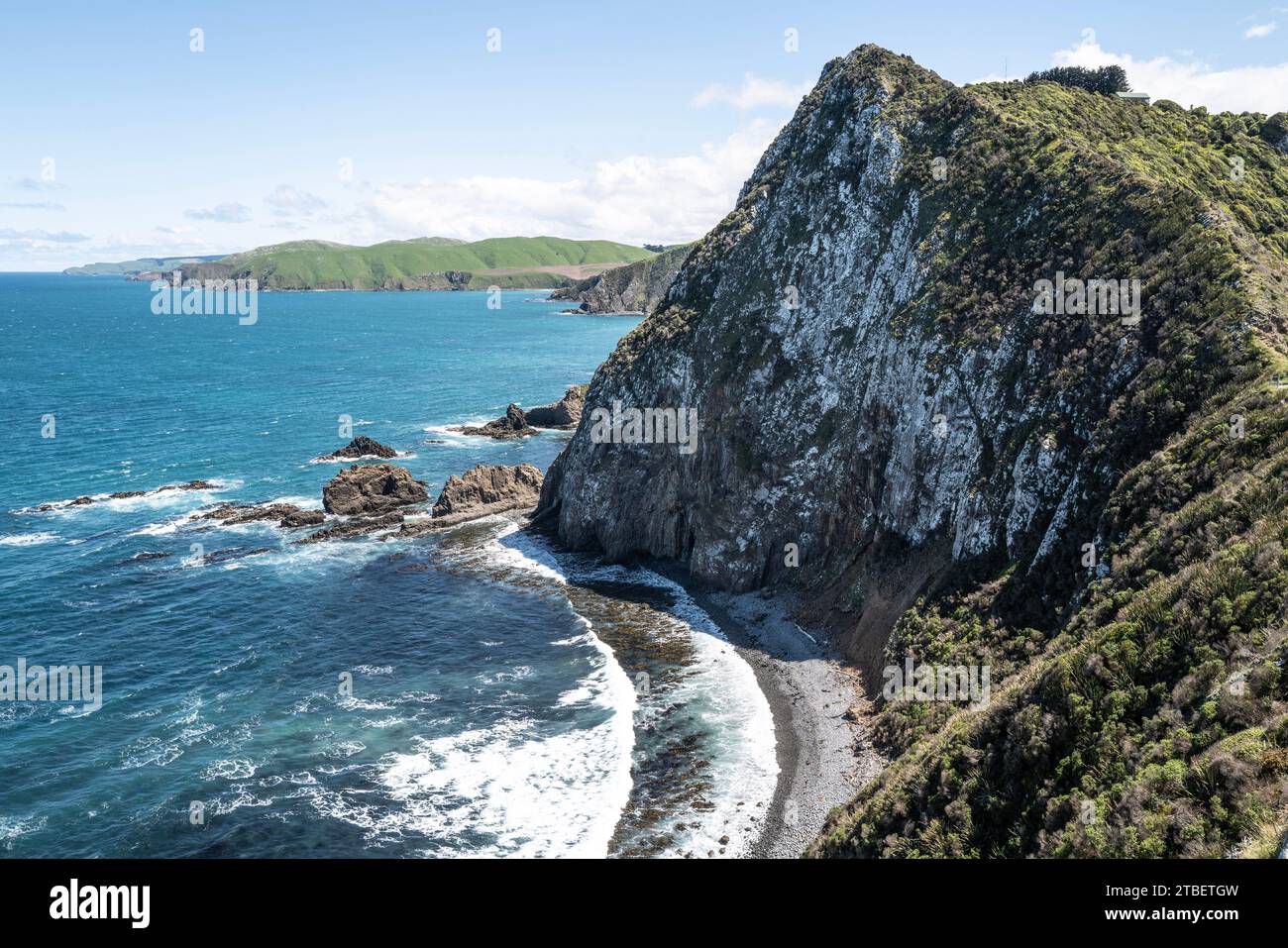 Road trip around the South Island of New Zealand. The headland of ...