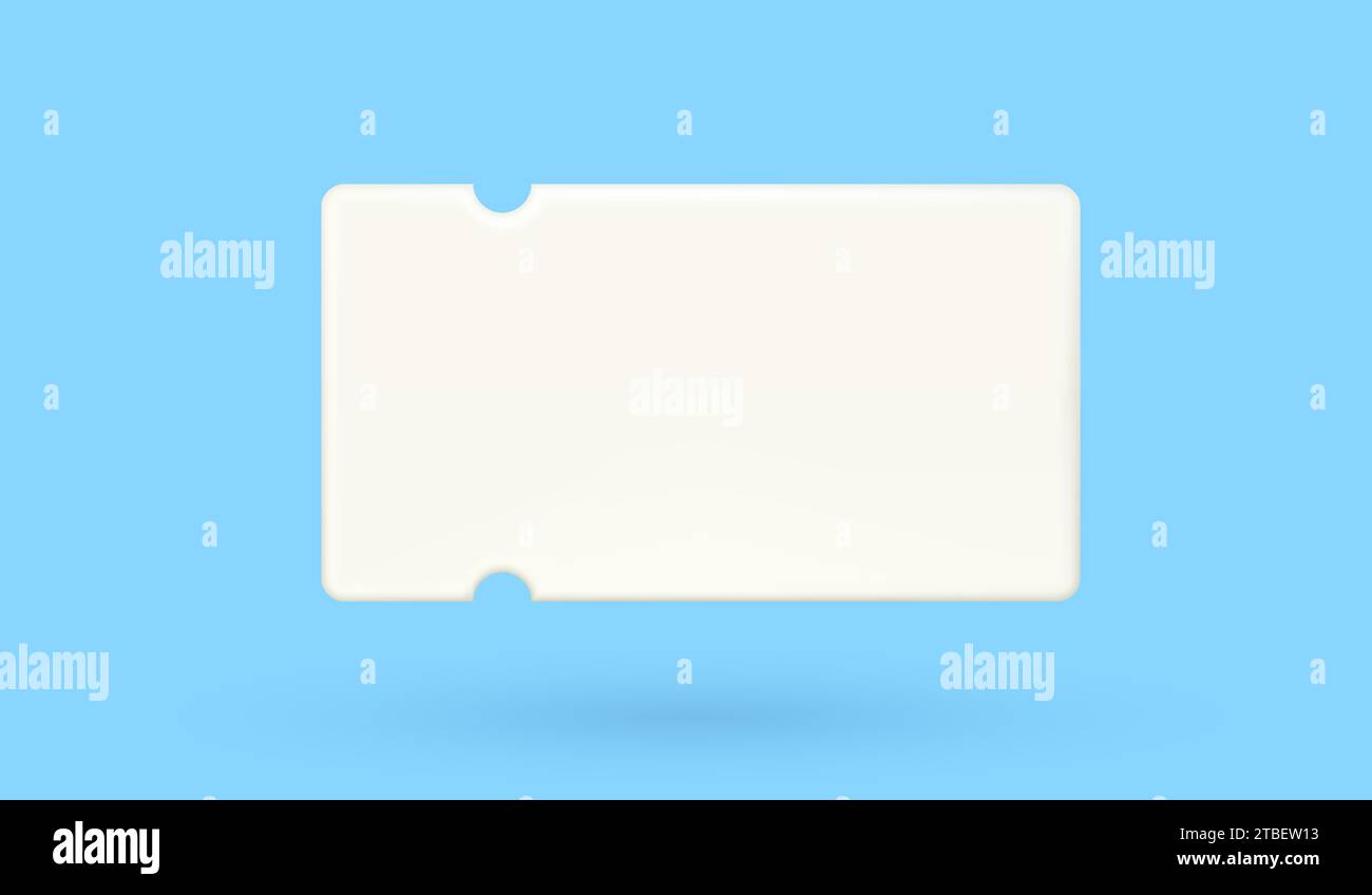 3d blank discount coupon or voucher gift mock up, template with copy ...