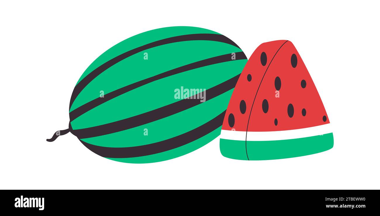 watermelon and piece fruit healthy delicious fresh sweet taste tropical ...