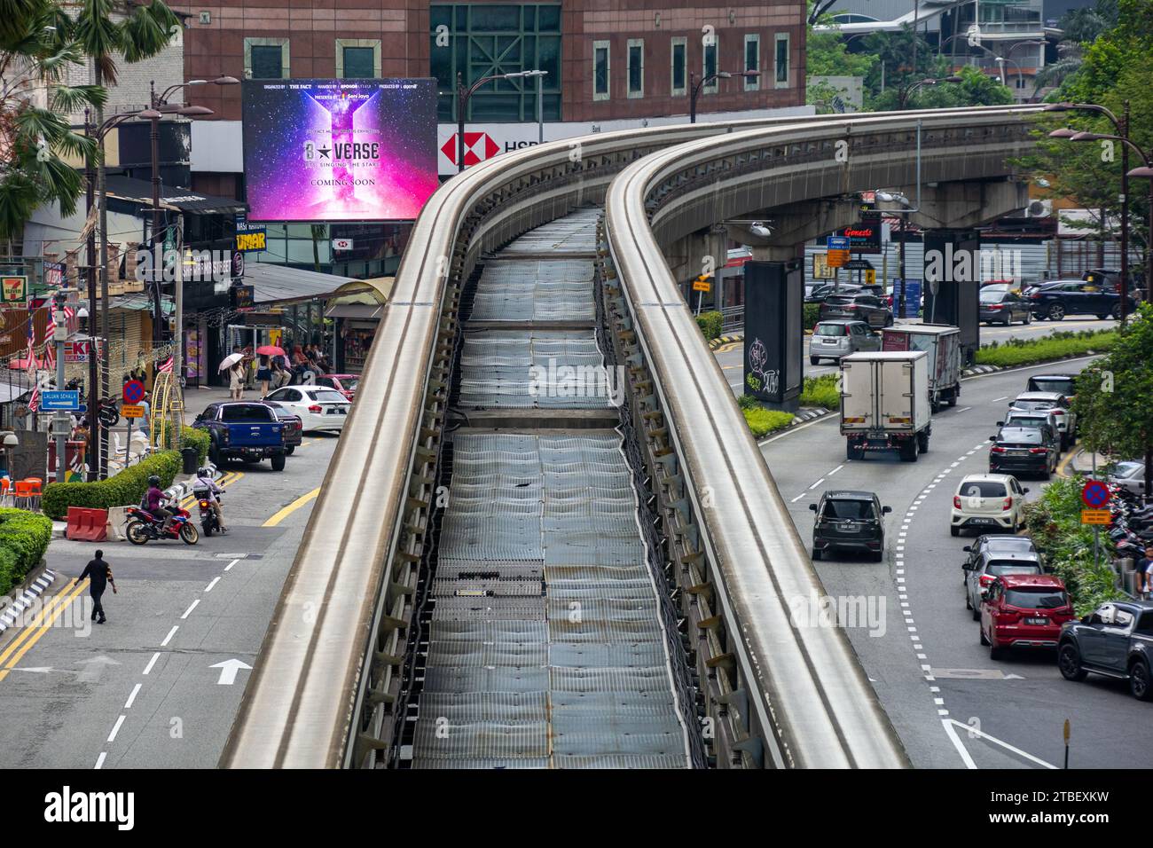 Monorail line in Kuala Lumpur, Malaysia Stock Photo - Alamy